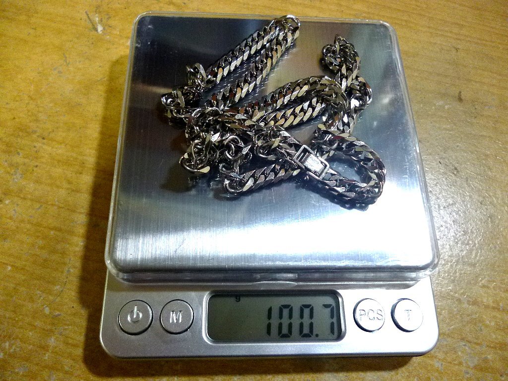 Yahoo!オークション - 本物プラチナ850 Pt850 喜平6面ダブル 約100.7g ...