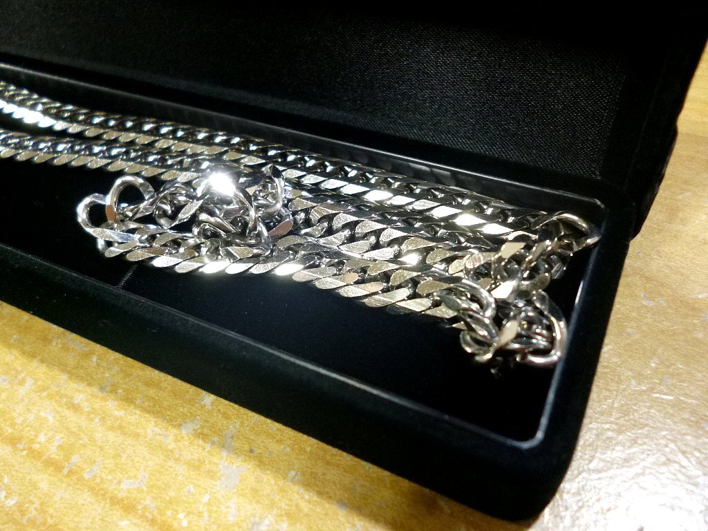 Yahoo!オークション - 本物プラチナ850 Pt850 喜平6面ダブル 約100.7g ...