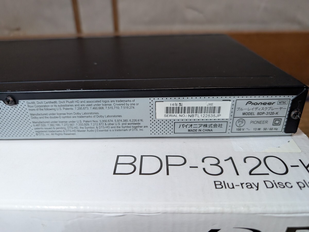 Yahoo!オークション - Pioneer BDP-3120 RC-3074 ブルーレイプレーヤー...