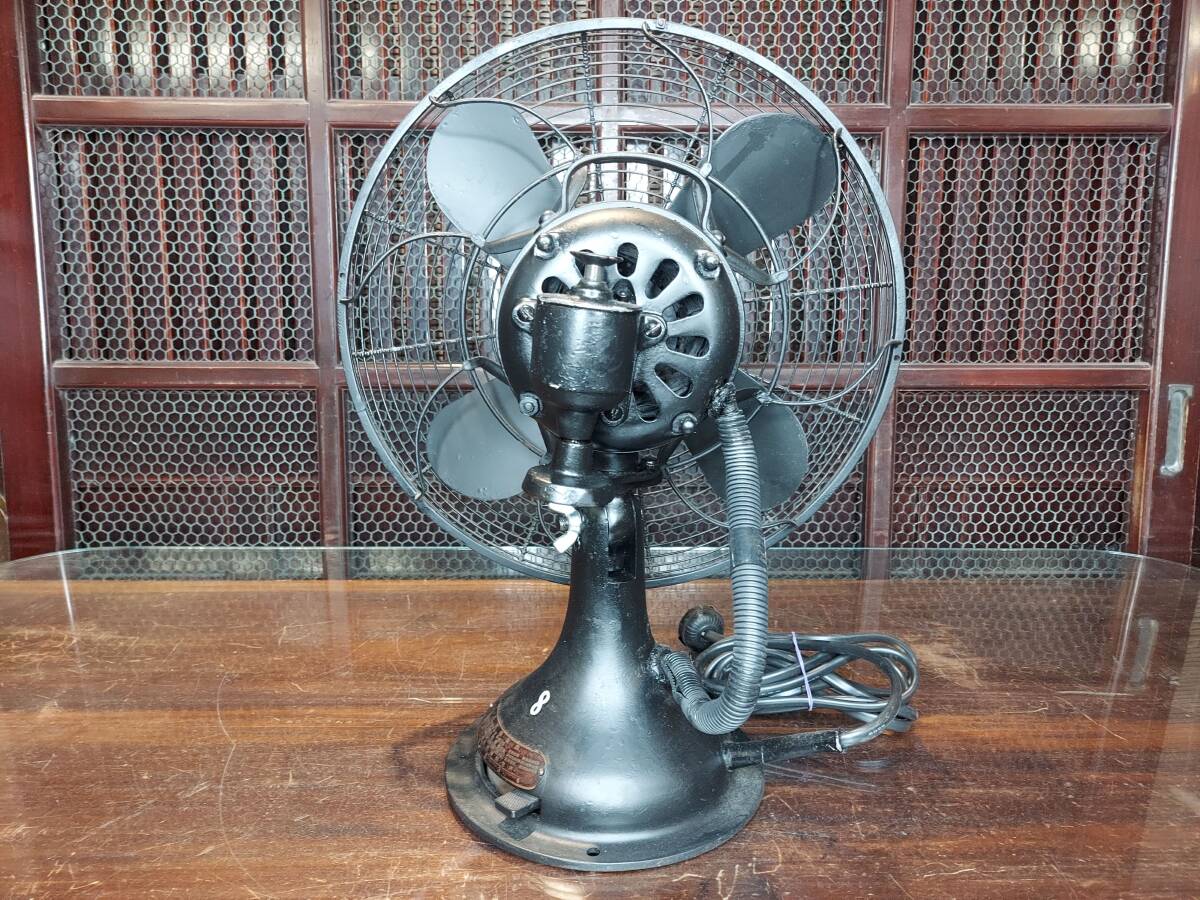 Yahoo!オークション - K09-0428 アンティーク 古鉄製 扇風機 卓上扇風...