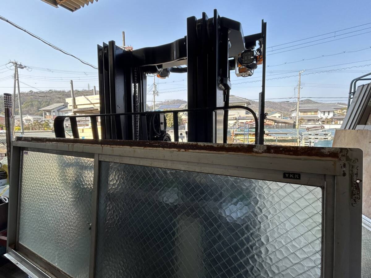 Yahoo!オークション - 022708 YKKシルバーアルミサッシ ワイヤーガラス...