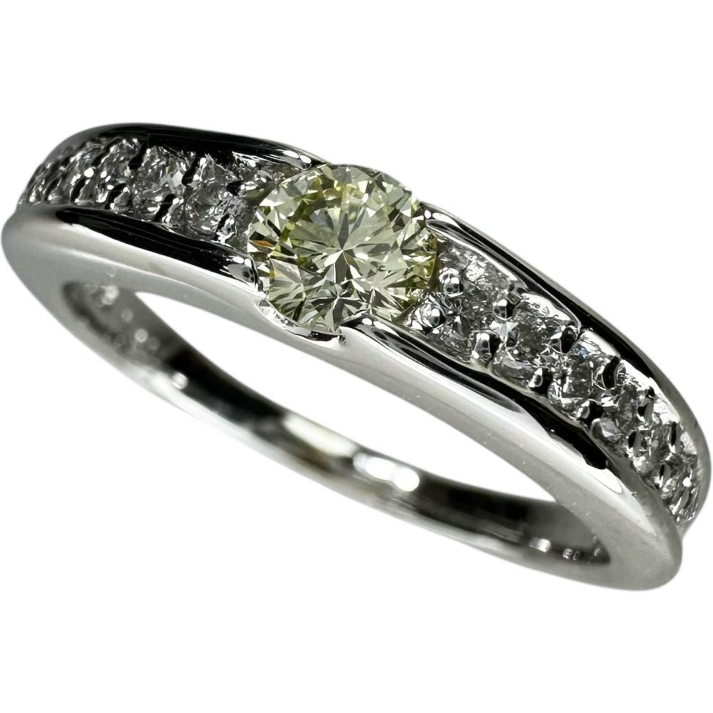 Yahoo!オークション - 16号 イエローダイヤモンド 0.31ct ダイヤモンド...