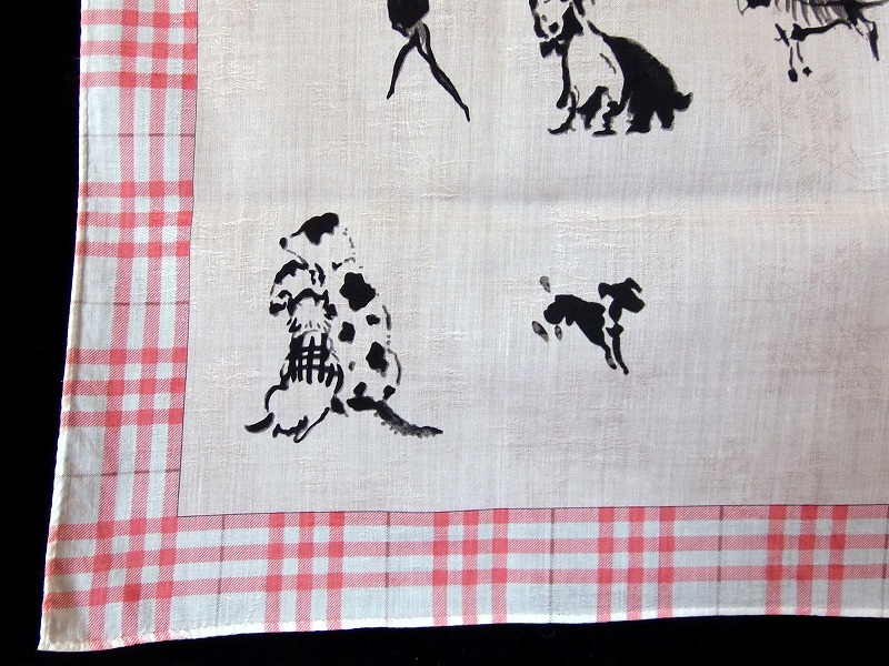 Yahoo!オークション - 大判ハンカチーフ＜犬を連れた女性＞ BURBERRY ...