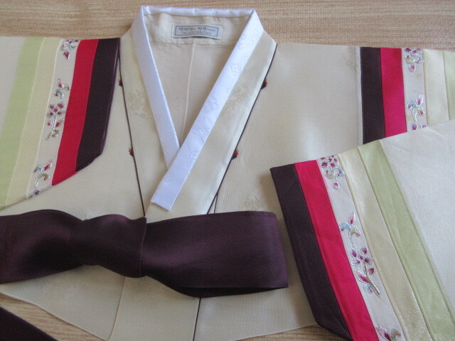 Yahoo!オークション - 韓服 薄黄 チョゴリ バスト~96cm位迄 Silk100％...