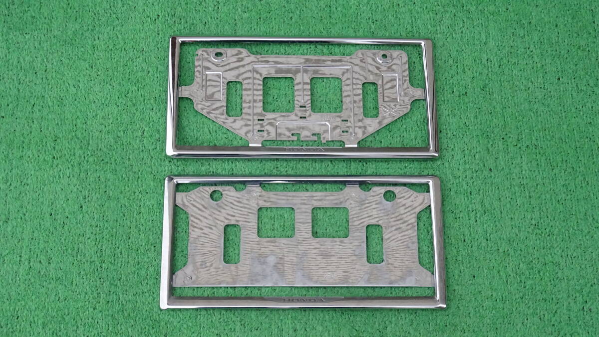 ホンダ アクセス 純正 現行型 ナンバーフレーム ライセンスフレーム メッキタイプ 前後 EK9 DC2 DC5 EP3 FD2 AP1 FK7 FK8 FL1 FL5 JW5(純正品)｜売買 ...