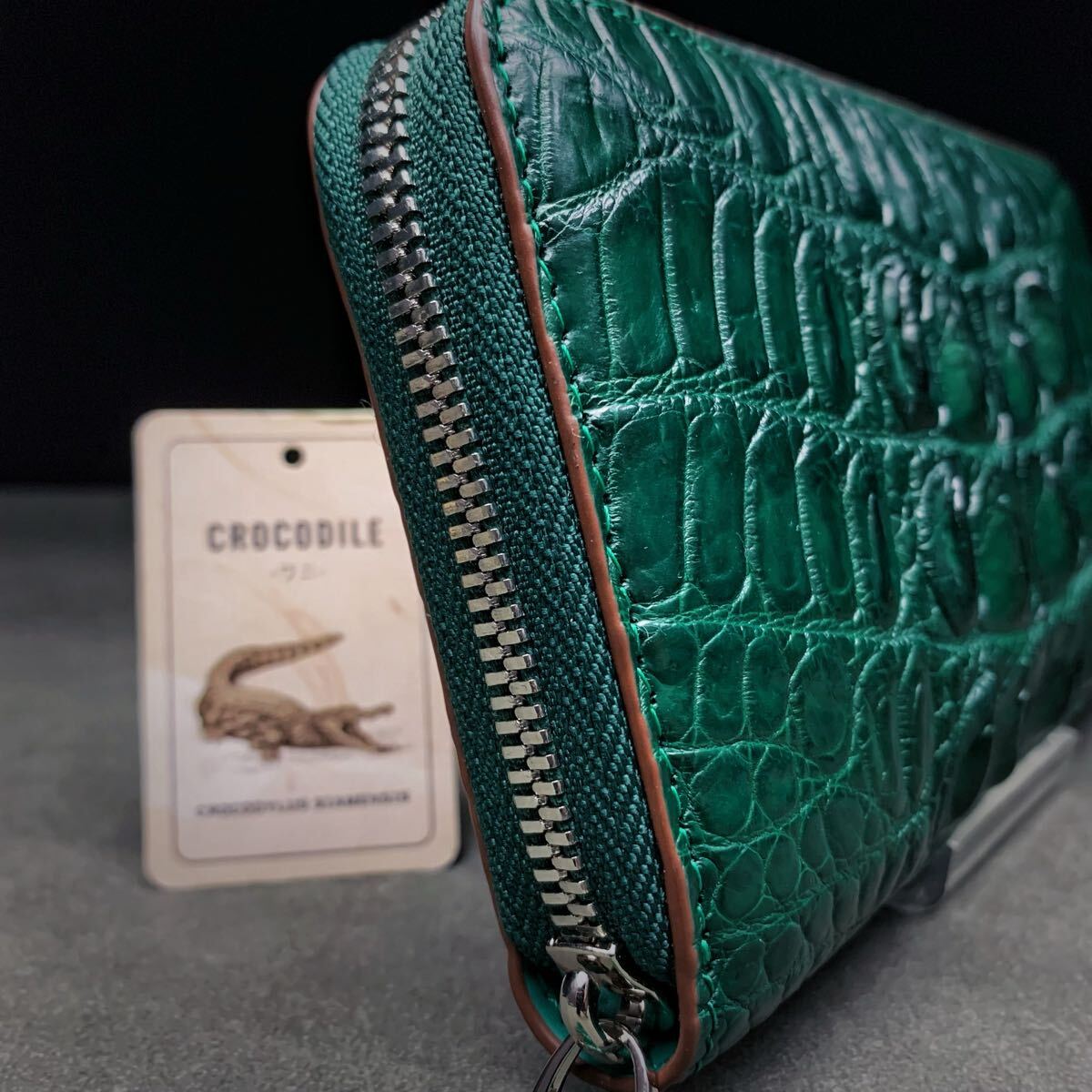 クロコダイル 長財布(ラウンドファスナー/センター部位 クロコダイル 長財布(ラウンドファスナー/センター部位