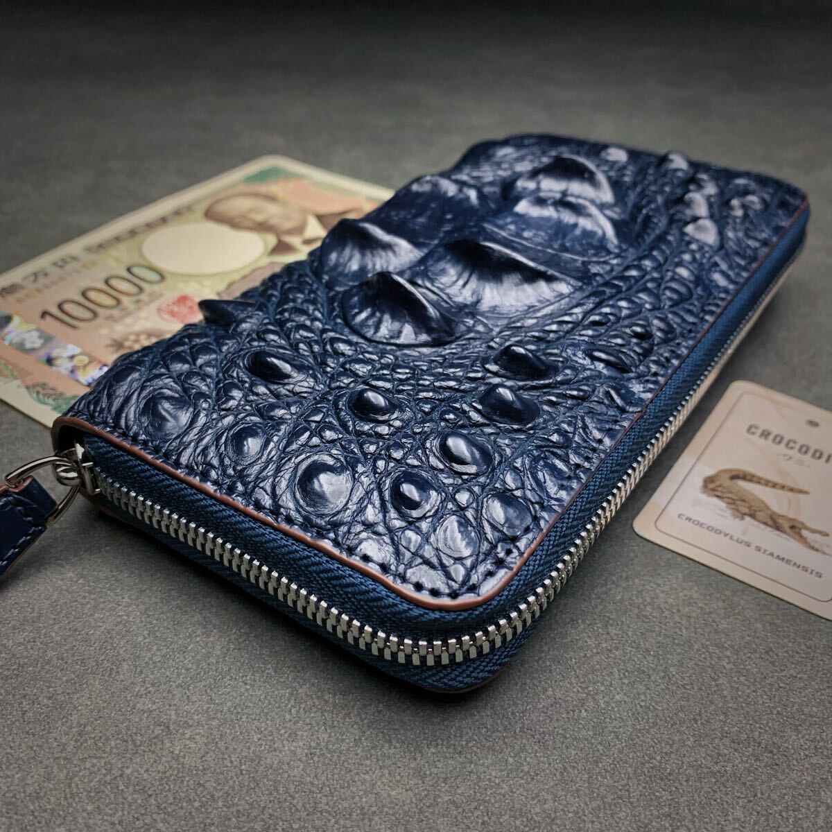 クロコダイル 長財布(ラウンドファスナー/センター部位 クロコダイル 長財布(ラウンドファスナー/センター部位