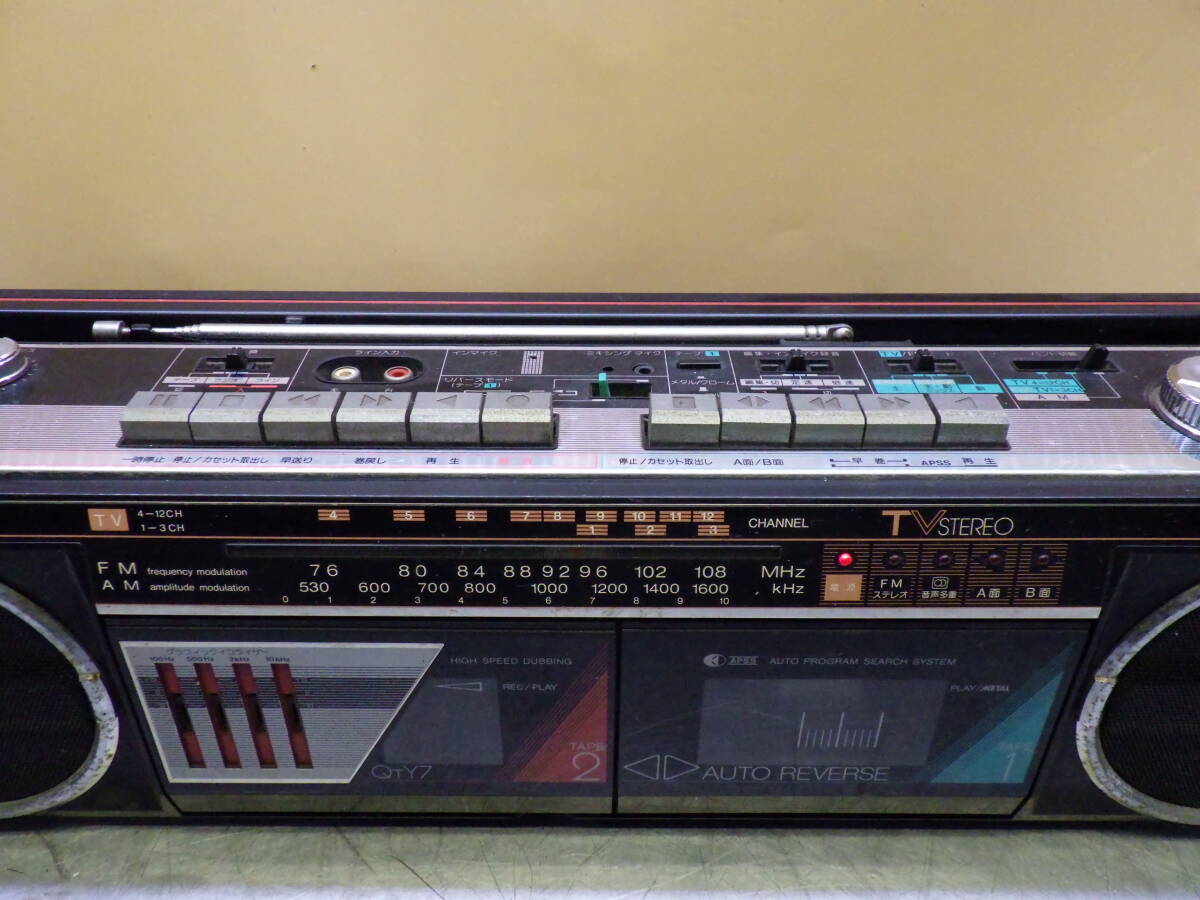 Yahoo!オークション - A1308#通電確認のみ SHARP QT-Y7 FMAMステレオダ...
