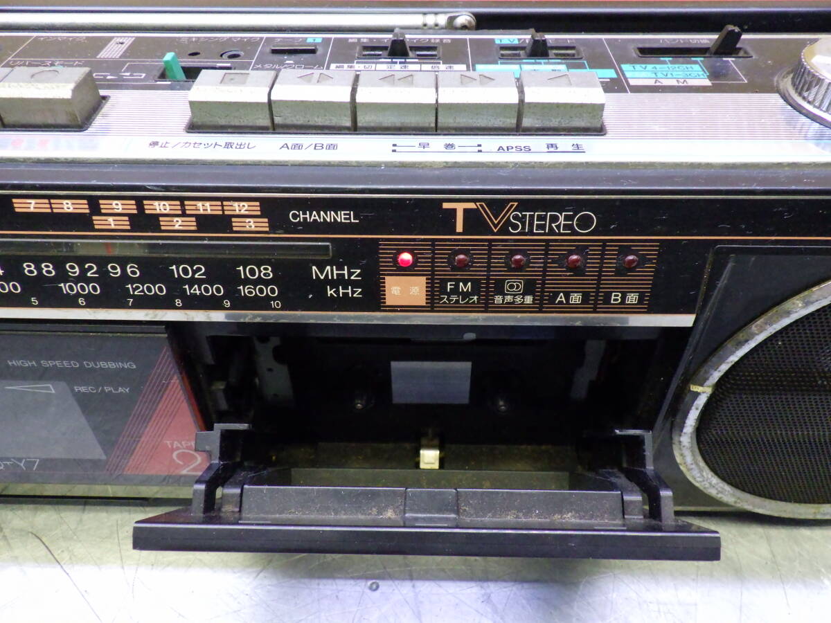Yahoo!オークション - A1308#通電確認のみ SHARP QT-Y7 FMAMステレオダ...