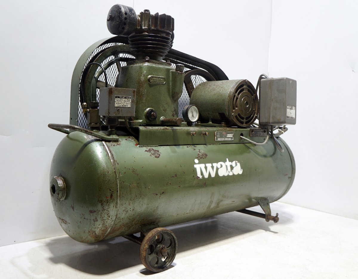 Yahoo!オークション - 西P IWATA 岩田 コンプレッサー SU-15N 三相200V...