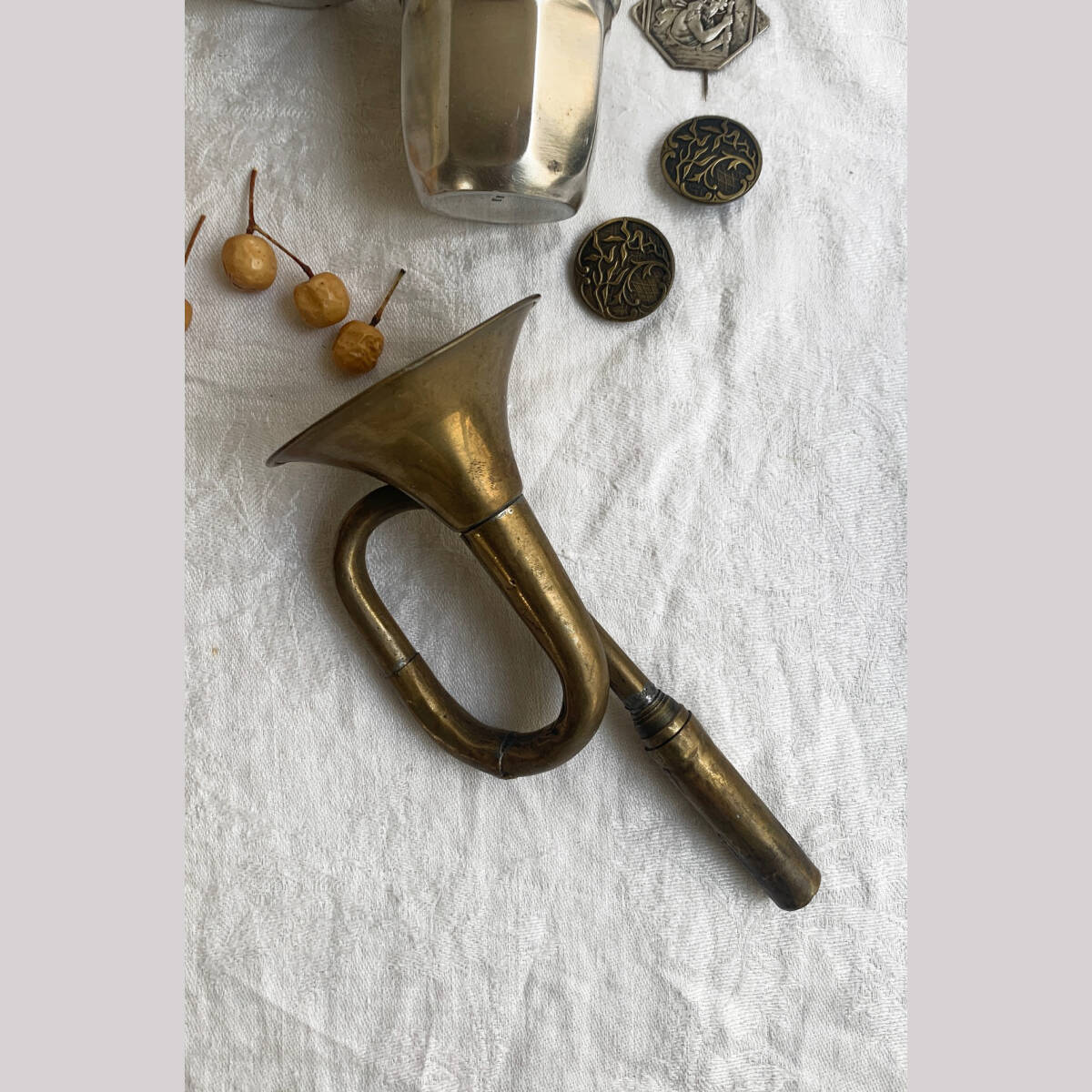 Yahoo!オークション - フランス 1900-40s 信号 ラッパ 小さな ホルン ...