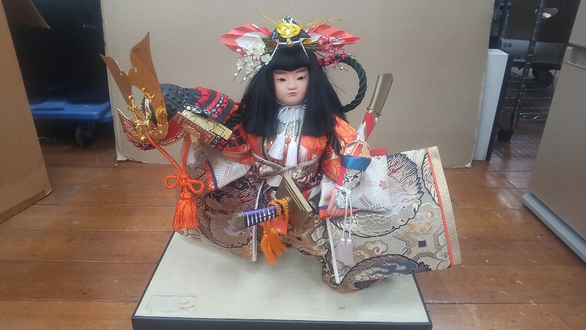 Yahoo!オークション - A233 五月人形 作者不明 高さ約50cm/幅約50cm 端...