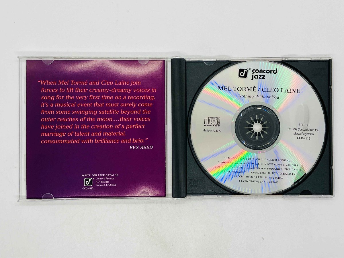 Yahoo!オークション - 即決CD MEL TORME CLEO LAINE / NOTHING WITHOUT...