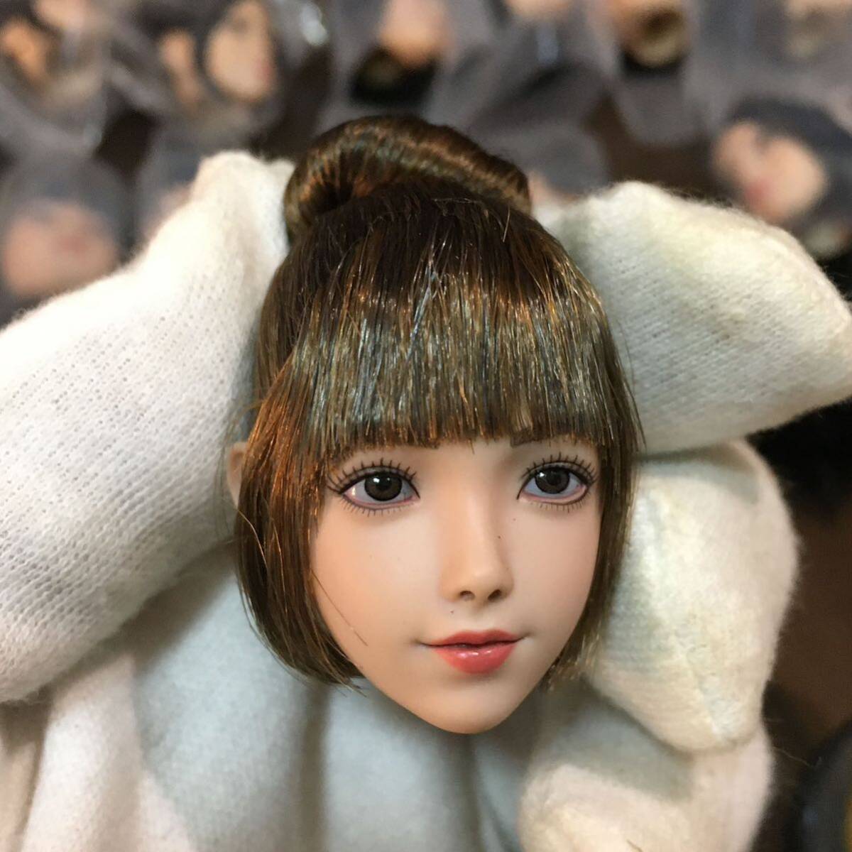 Yahoo!オークション - B19 1/6 フィギュア ヘッド 女性ヘッド 植毛タイ...