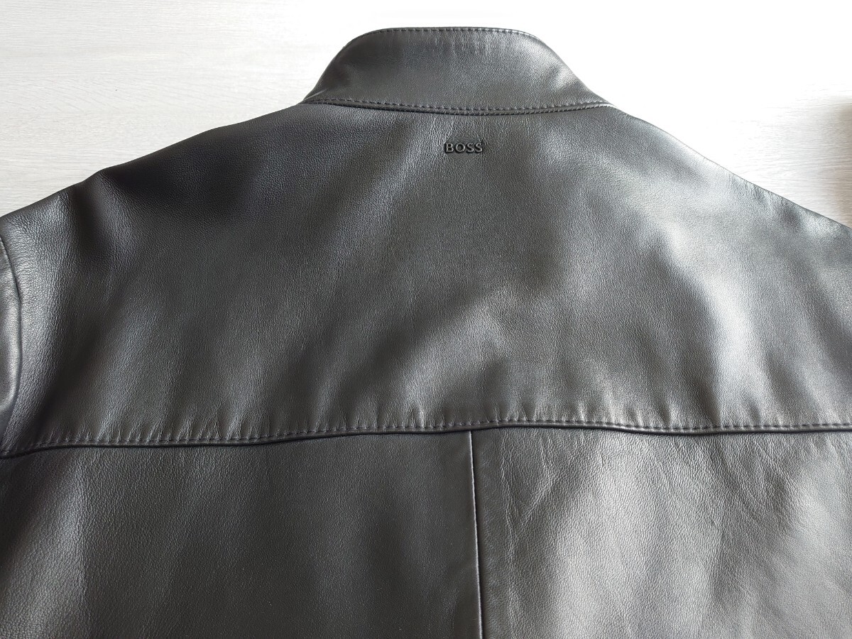 美品】HUGO BOSS ヒューゴ ボス レザージャケット サイズ54 美品】HUGO BOSS ヒューゴ ボス レザージャケット サイズ54