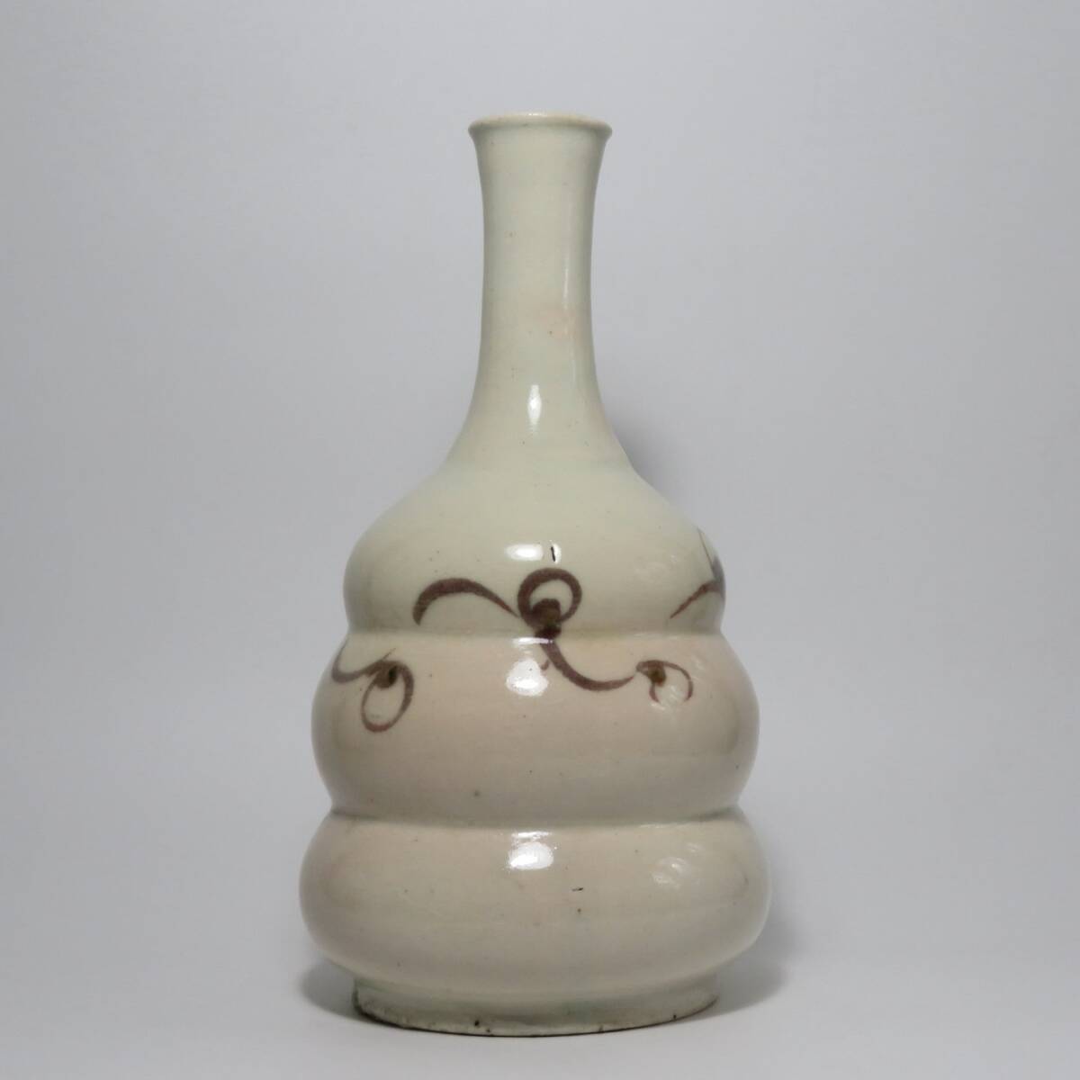 韓国美術 李朝 白磁 辰砂 葫芦瓶 徳利 分院 時代物 李王朝(李朝 韓国美術 李朝 白磁 辰砂 葫芦瓶 徳利 分院 時代物 李王朝(李朝