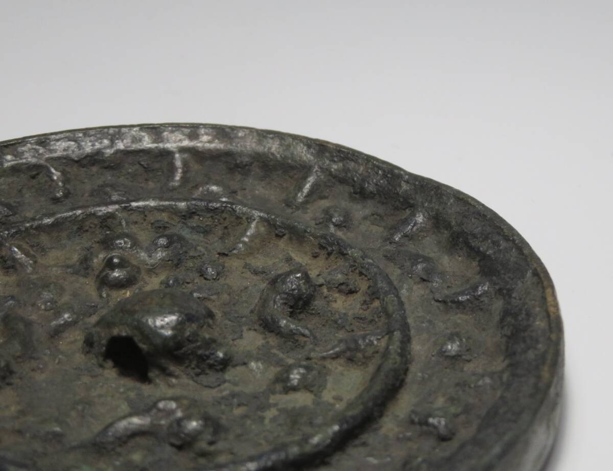 中国美術 時代物 唐代 銅鏡 古鏡 銅製 動物図 海獣葡萄(鏡 中国美術 時代物 唐代 銅鏡 古鏡 銅製 動物図 海獣葡萄(鏡