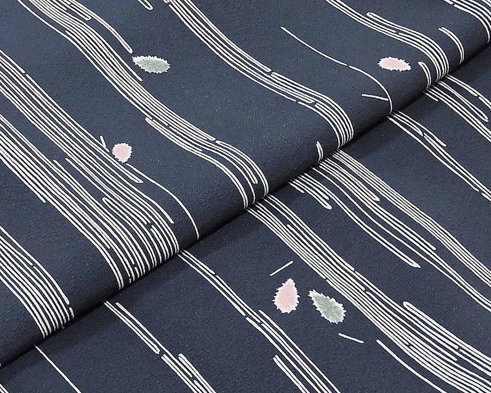 Yahoo!オークション - 小紋 新品仕立済 正絹 縦縞幾何模様 小紋 身丈16...