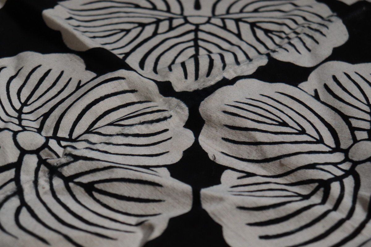 Yahoo!オークション - E201 木綿筒描唐草風呂敷 古布 和布 リメイク布 ...