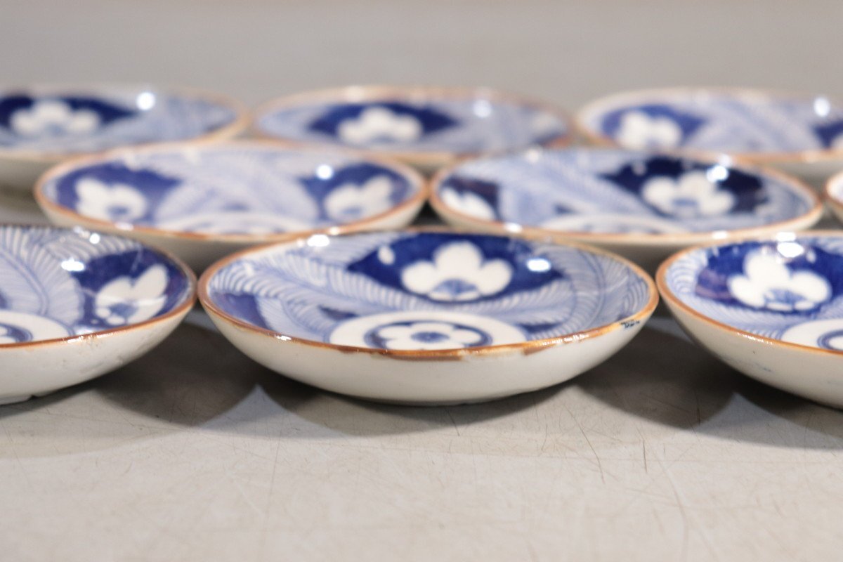 Yahoo!オークション - E326 伊万里印判皿 10枚 小皿 手塩皿 梅図 和骨...