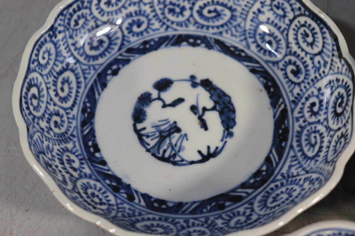 Yahoo!オークション - E333 伊万里蛸唐草皿 5点 膾皿 なます皿 アンテ...