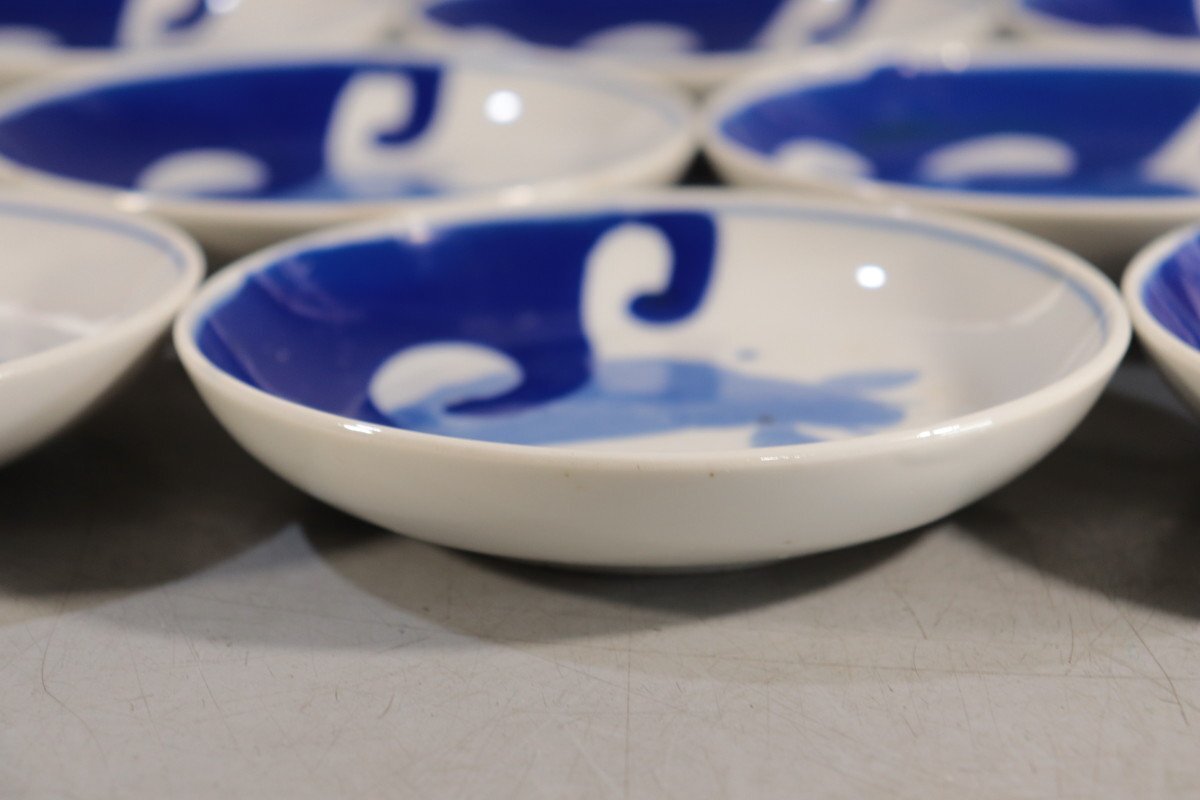 Yahoo!オークション - E328 伊万里印判皿 10枚 鯉図 和骨董 和食器 料...