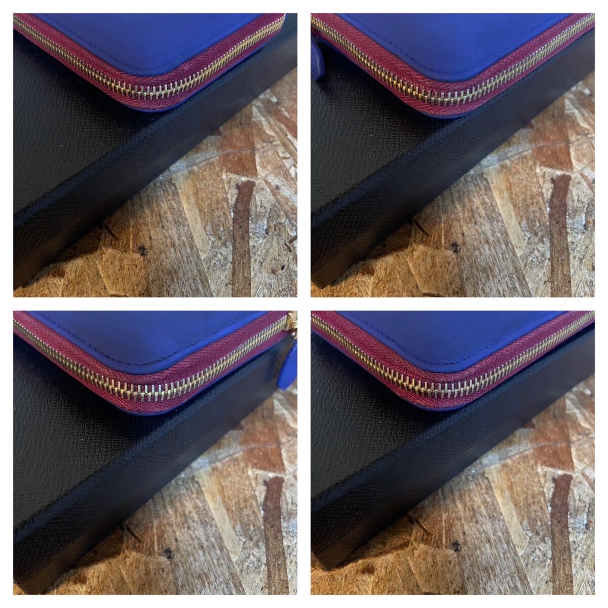 一円 美品 PRADA プラダ ラウンドファスナ サフィアーノレザー 一円 美品 PRADA プラダ ラウンドファスナ サフィアーノレザー