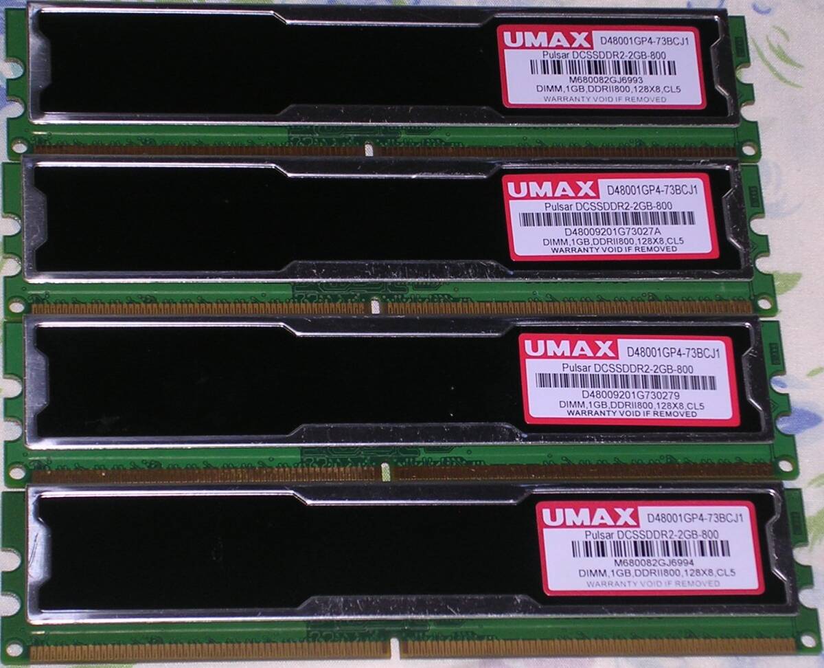 Yahoo!オークション - UMAX D48001GP4-73BCJ1 1GB×4 合計4GB
