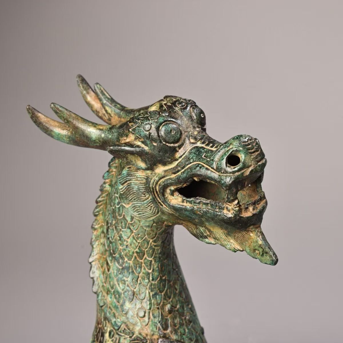 Yahoo!オークション - O42旧家収蔵 青銅器 置物 高さ29センチ幅26セン...