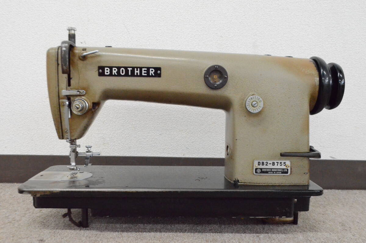 E◇BROTHER ブラザー DB2-B755 工業用ミシン 昭和レトロ ハンド E◇BROTHER ブラザー DB2-B755 工業用ミシン 昭和レトロ ハンド