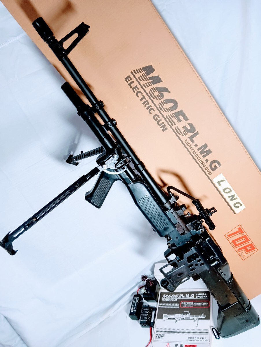 Yahoo!オークション - 貴重な名機の新古品 装弾1200発機関銃 TOP M60 E...