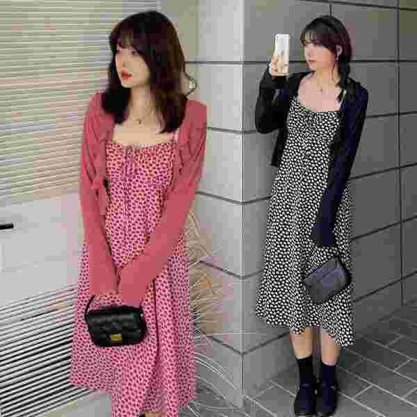 Yahoo!オークション - 2L～6L大きいサイズ ドット柄キャミワンピース U...