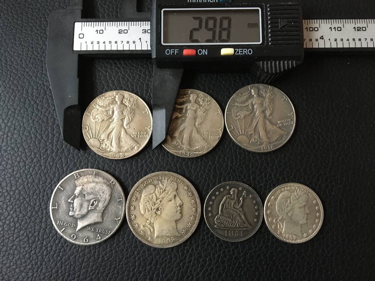 Yahoo!オークション - KS72)アメリカ古銭G②HalfDollar 1/4Dollarなど...