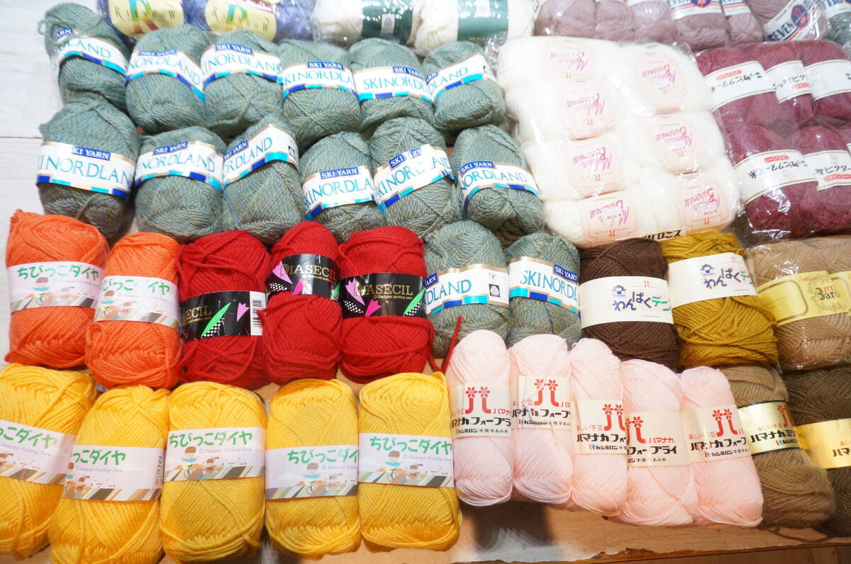 Yahoo!オークション - 【Z325-1.O】超大量 毛糸 まとめ売り 約8.9㎏ 太...