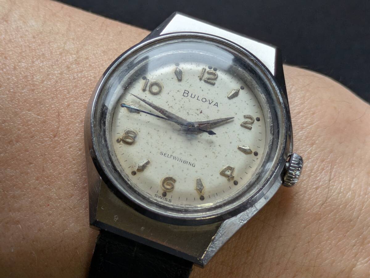 稼働 BULOVA ブローバ SELFWINDING 自動巻き 青焼き針 希少 稼働 BULOVA ブローバ SELFWINDING 自動巻き 青焼き針 希少