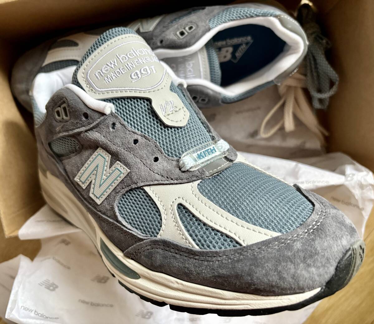 新品未着用25cm】KITH New Balance U991 v2 Made in UK Steel 新品未着用25cm】KITH New Balance U991 v2 Made in UK Steel