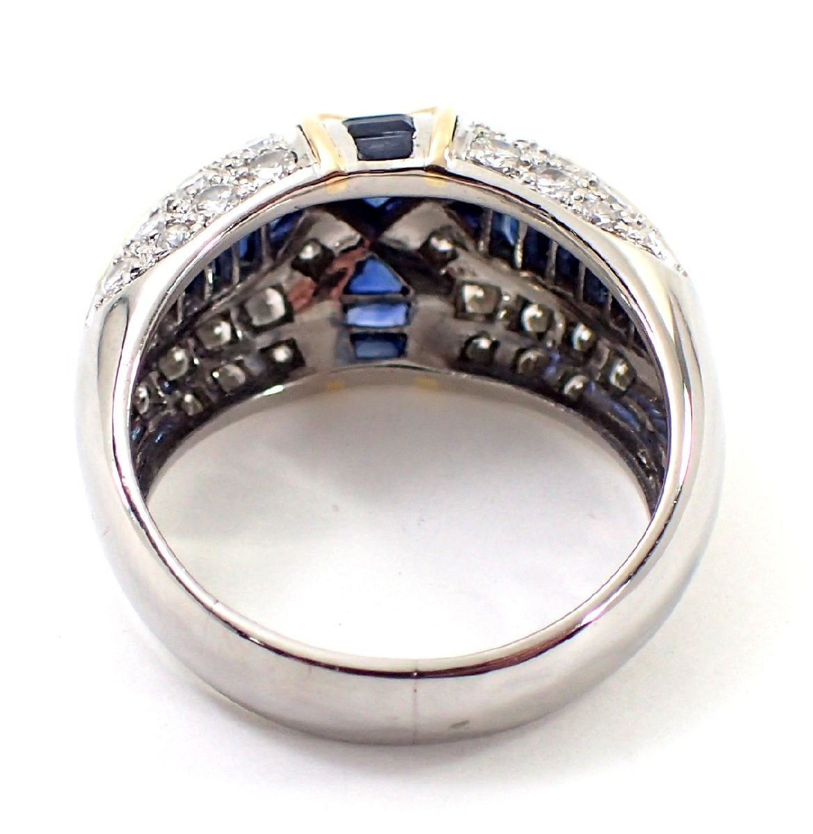 Yahoo!オークション - 【吉村質店】メンズ/男性用Pt900/18Kサファイア1...