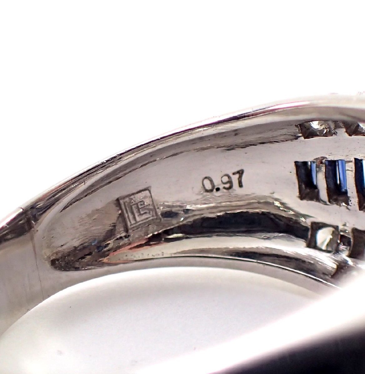 Yahoo!オークション - 【吉村質店】メンズ/男性用Pt900/18Kサファイア1...