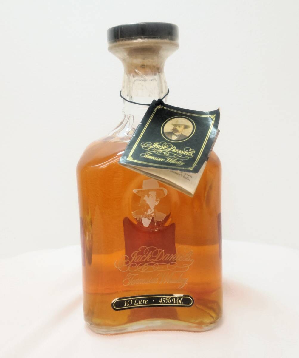 #3583 1円スタート・未開栓 Jack Daniel's ジャックダニエル 125周年記念 デキャンタ テネシー ウィスキー 1000ml 45% 古酒(中古)のオークション落札情報