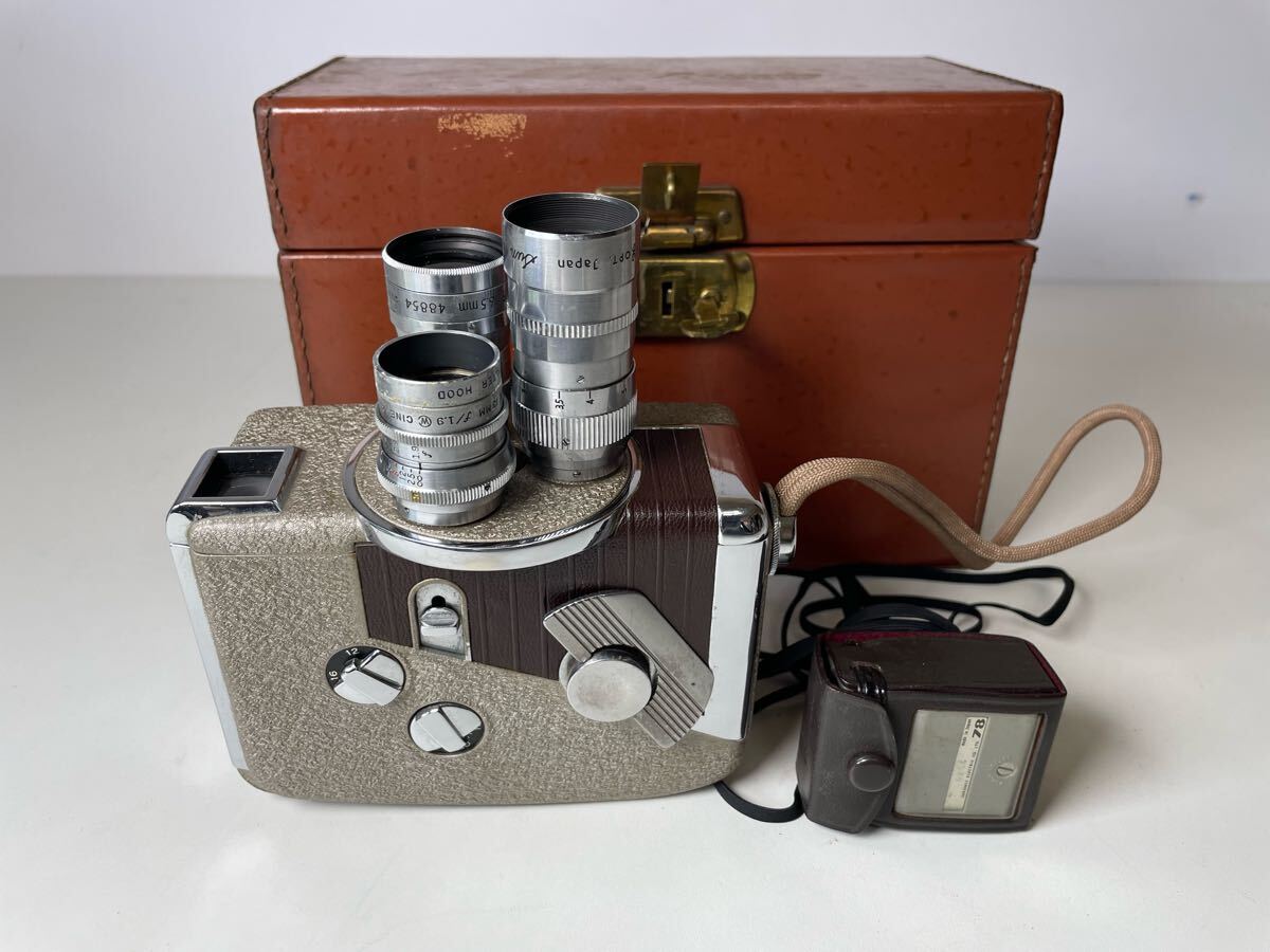 A29 鍵付きケースRevere Eight Model 84 三眼8mmフィルムカメラ＋Sekonic 測光計 No.78 昭和レトロ ヴィンテージ(コンパクトカメラ)｜売買された ...