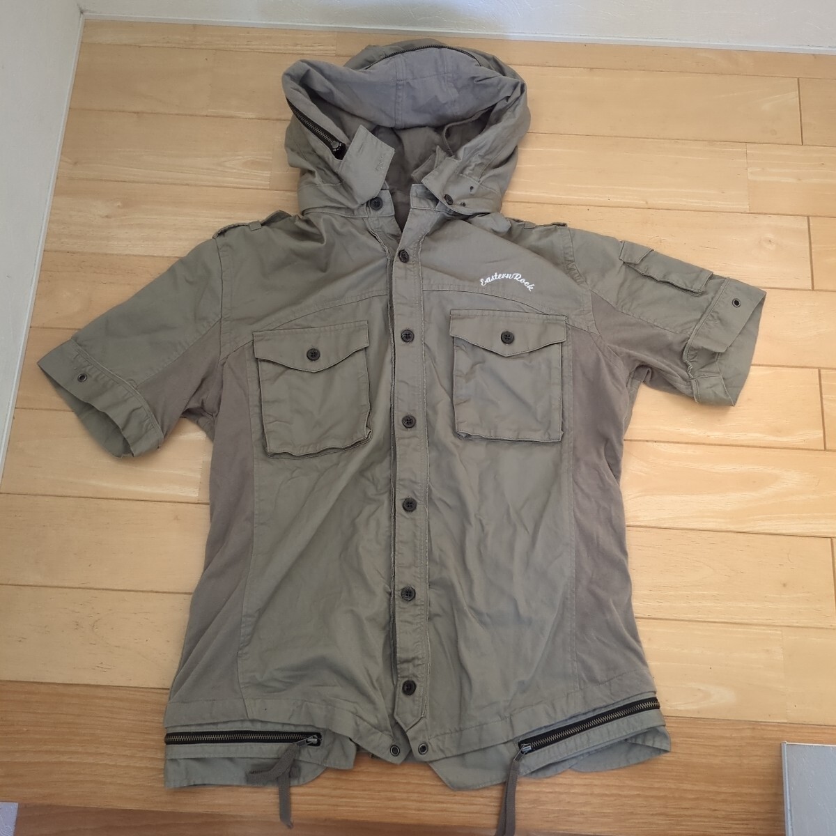 Yahoo!オークション - PPFM ミリタリー ジャケット 半袖 ワークシャツ ...