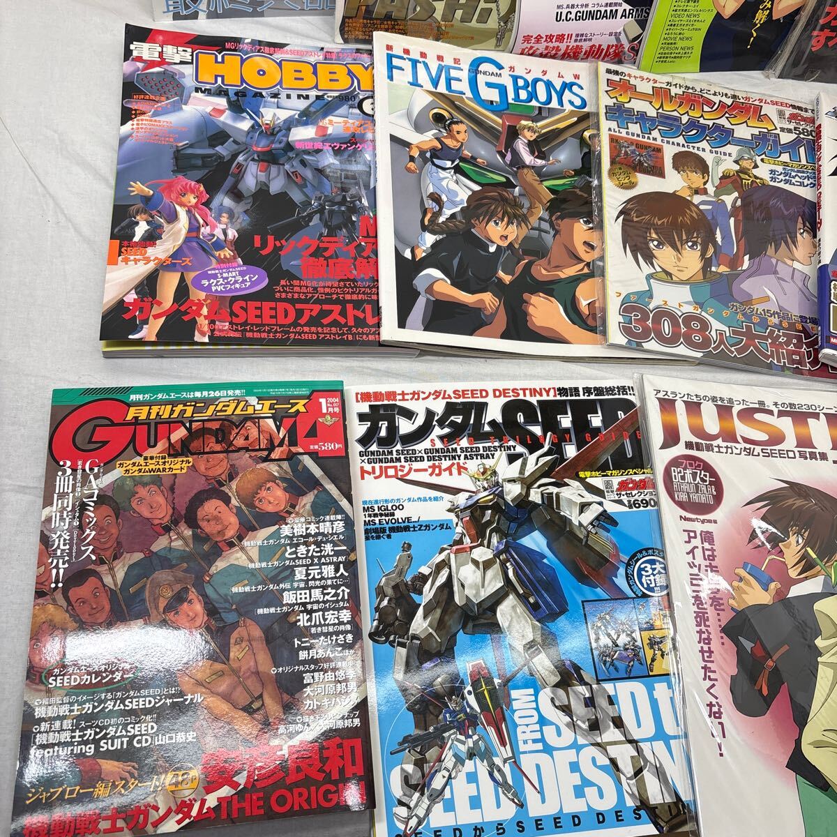 GUNDAM ガンダムSEED ガンダム関連 本 雑誌 まとめて13冊セット ガンダムエース PASH HOBBY ガンダムW キャラクターガイド 写真集等(原画、設定資料集)｜売買された ...