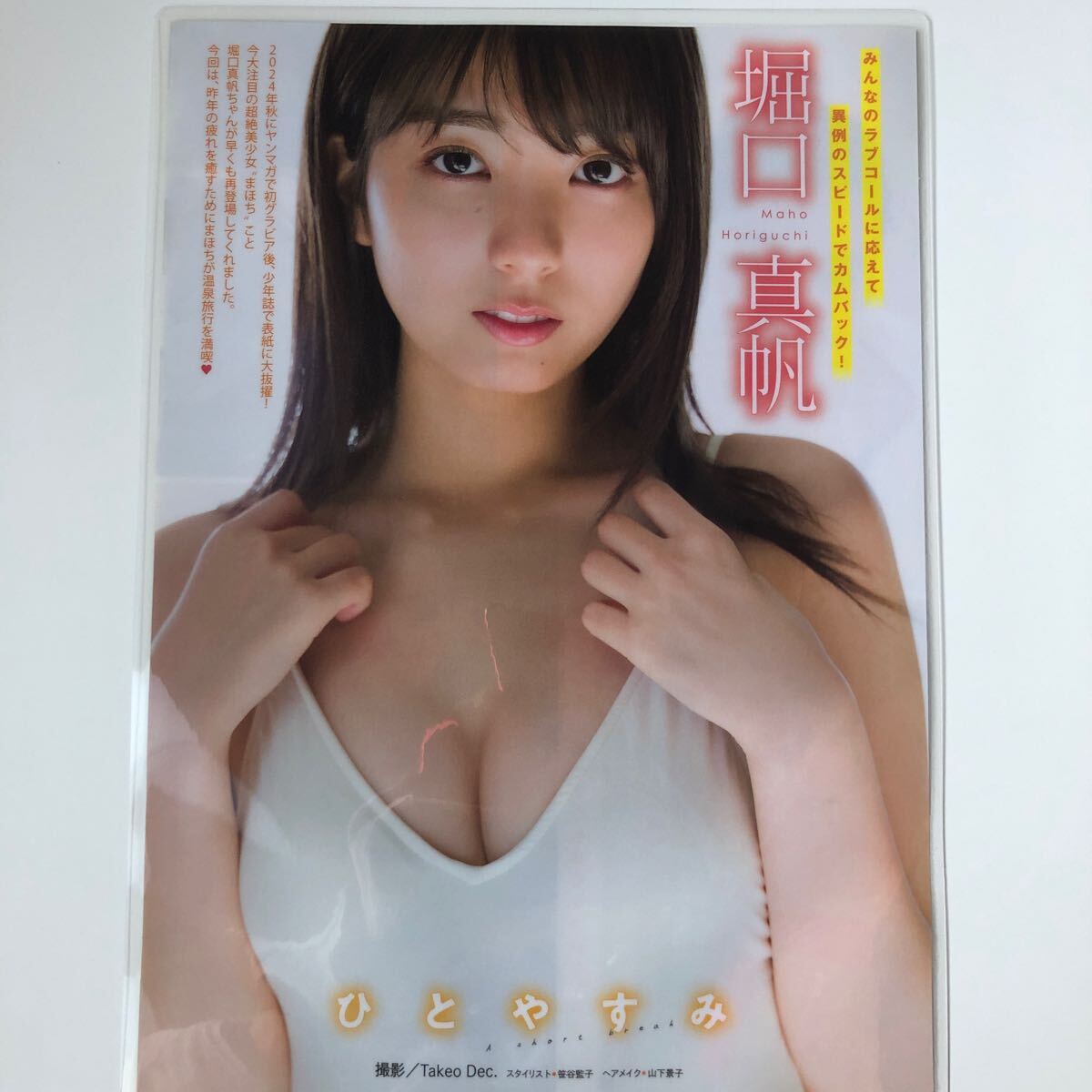 Yahoo!オークション - 堀口真帆 や ヤングマガジン2025.1.29 B5 4p ラ...