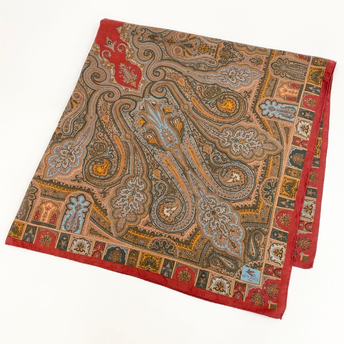 Yahoo!オークション - Dd17 ETRO エトロ 大判スカーフ ストール 正方形...