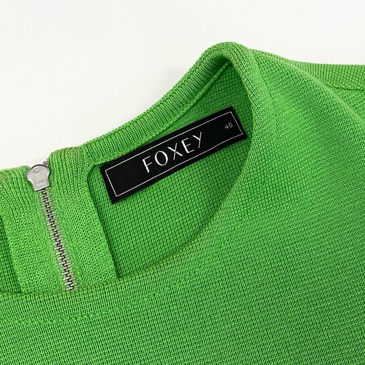 Yahoo!オークション - ld23 FOXEY フォクシー ノースリーブニットワン...