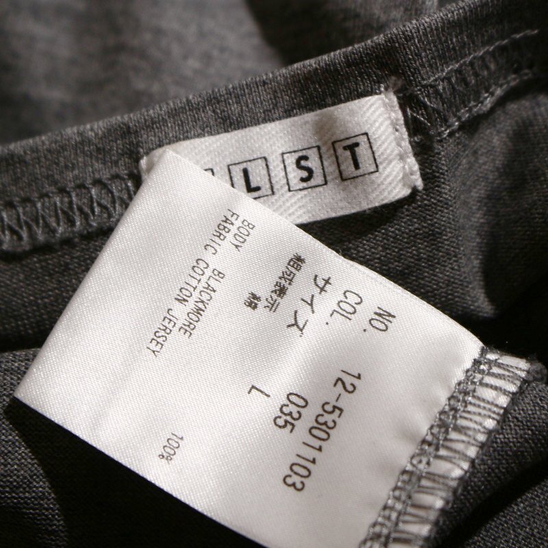 Yahoo!オークション - 美品 プラステ PLST 春 夏 長袖 Tシャツ L グレ...