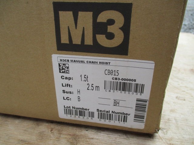 Yahoo!オークション - 未使用品 KITO チェーンブロック CB015 M3形 1.5...