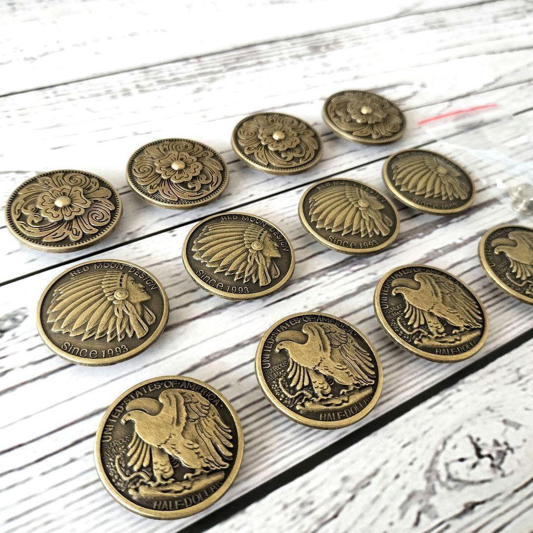 Yahoo!オークション - k018・レザークラフト コンチョ 12個セット ねじ...