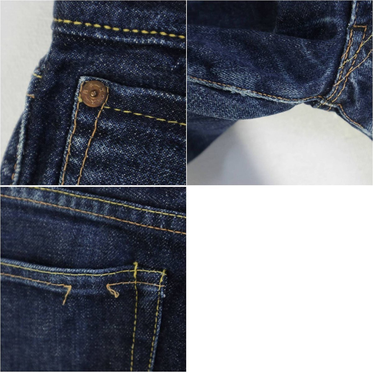 Yahoo!オークション - EVISU エヴィス LOT 2008 ジーンズ 31×35 虎耳 ...