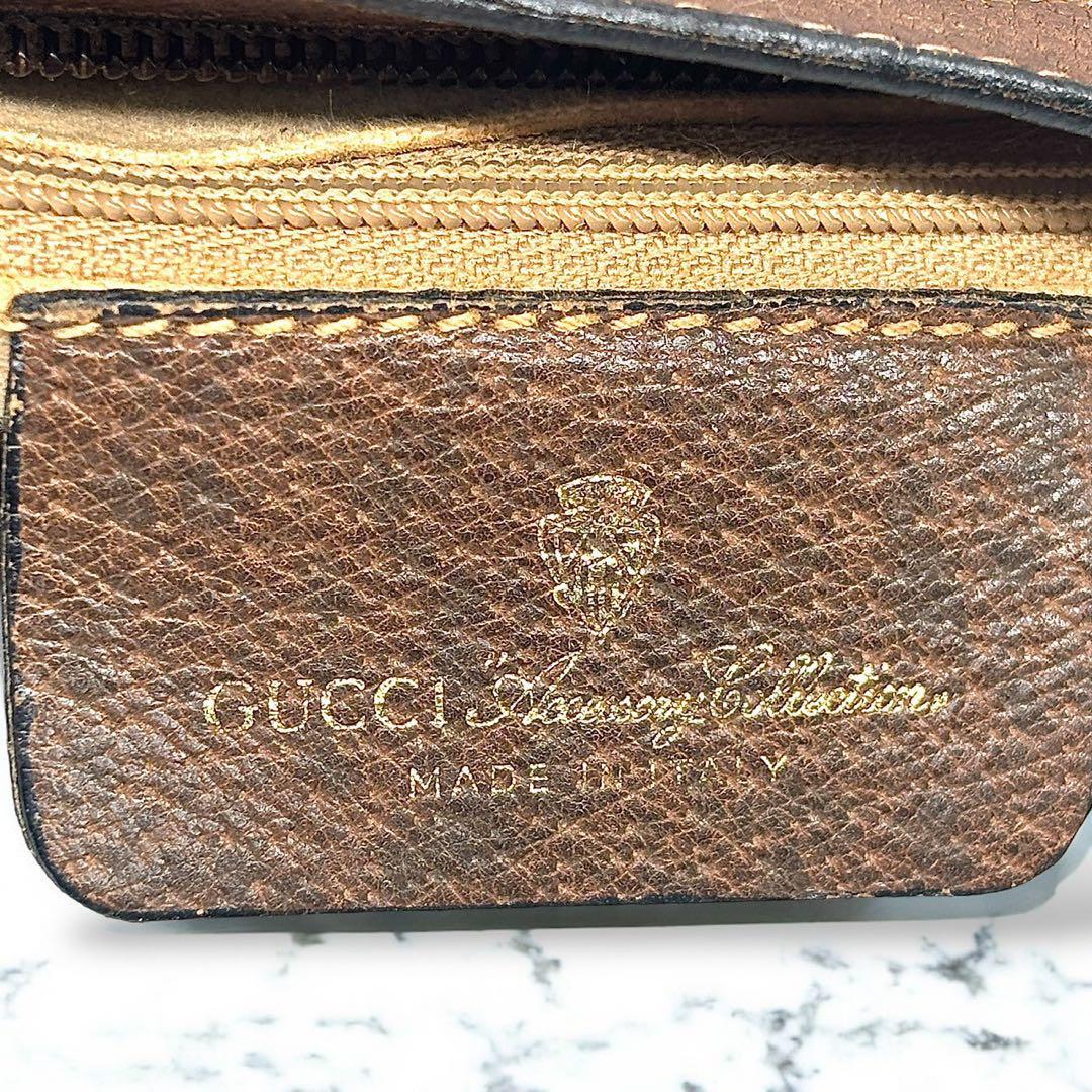 極美品】GUCCI シェリーライン 金ロゴ ショルダーバッグ GG柄 極美品】GUCCI シェリーライン 金ロゴ ショルダーバッグ GG柄
